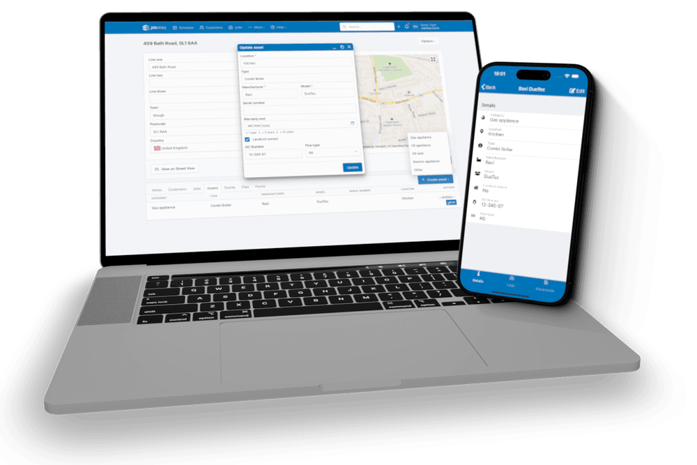 Centralised asset management for Field Service businesses